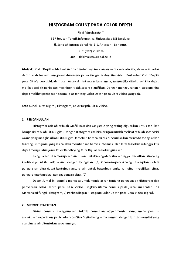 (PDF) HISTOGRAM COUNT PADA COLOR DEPTH