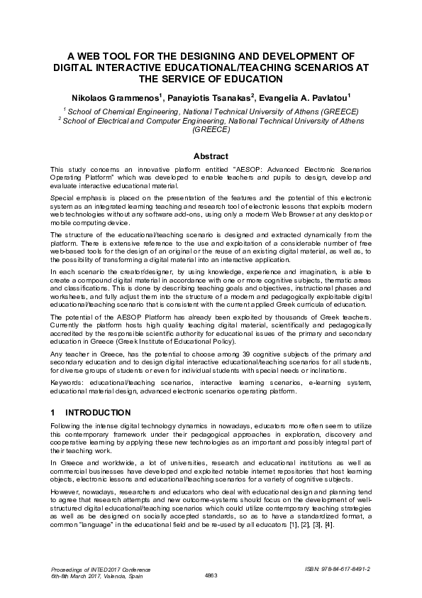 (PDF) A WEB TOOL FOR THE DESIGNING AND DEVELOPMENT OF DIGITAL ...