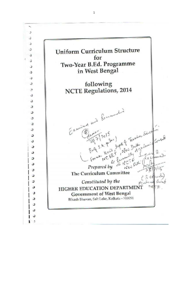 (PDF) B.Ed & M.Ed Curriculum Final