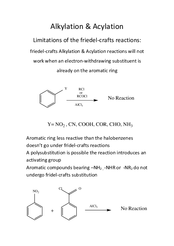 (DOC) Alkylation & Acylation