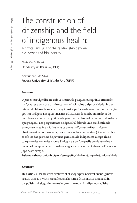 (PDF) The construction of citizenship and the field of indigenous ...