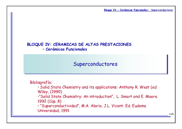(PDF) Bloque IV.-Cerámicas Funcionales: Superconductores