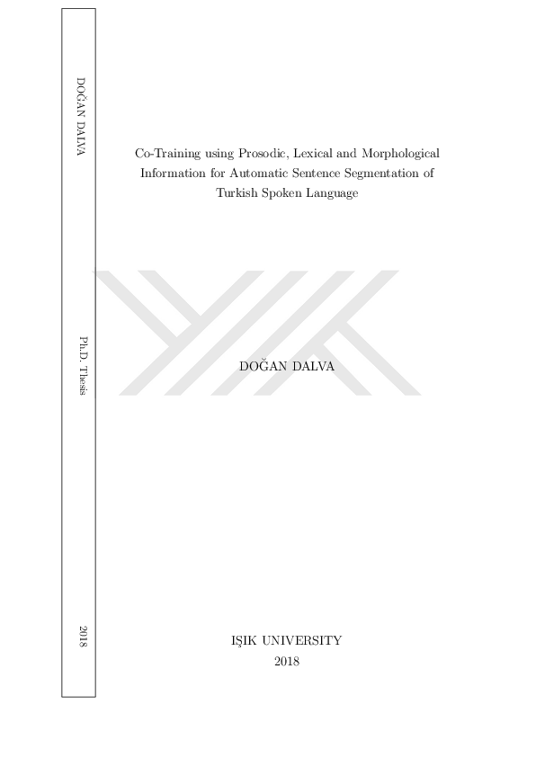 Pdf Co Training Using Prosodic Lexical And Morphological Information For Automatic Sentence