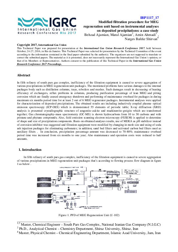 (PDF) IBP1117_17 Modified filtration procedure for MEG regeneration ...