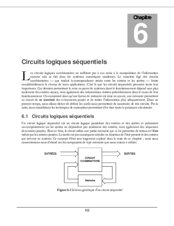 (PDF) Circuits logiques séquentiels