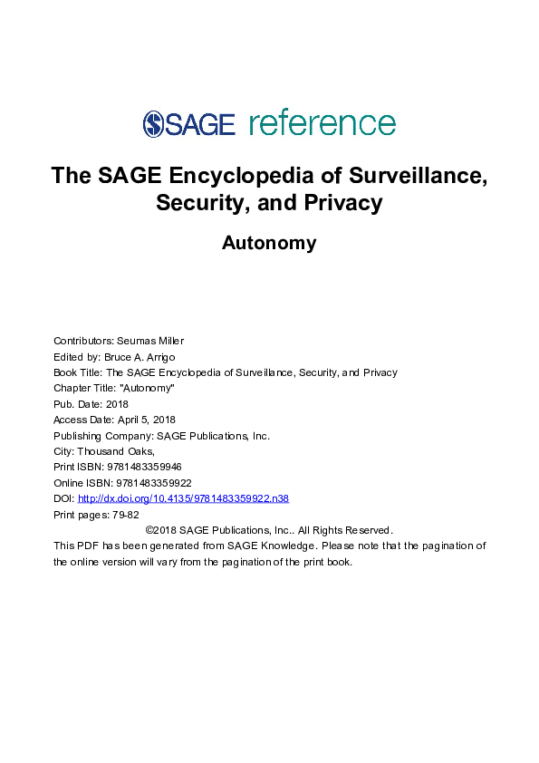 (PDF) Autonomy