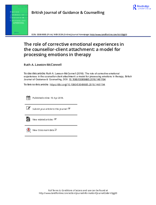 (PDF) British Journal of Guidance & Counselling The role of corrective ...