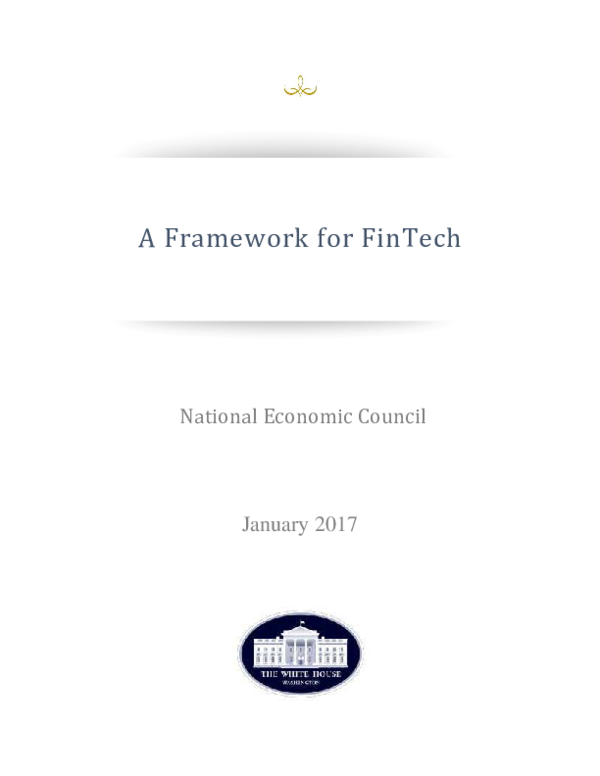 (PDF) A Framework for FinTech