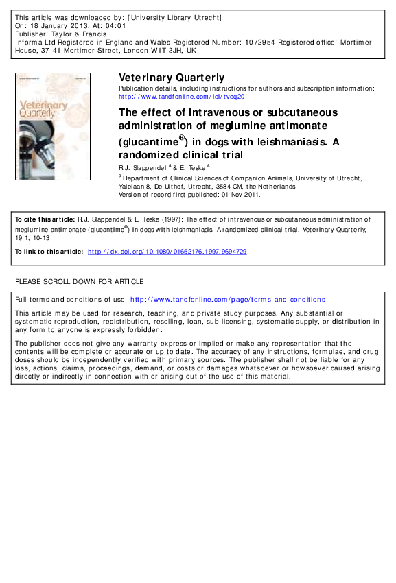 (PDF) The effect of intravenous or subcutaneous administration of ...