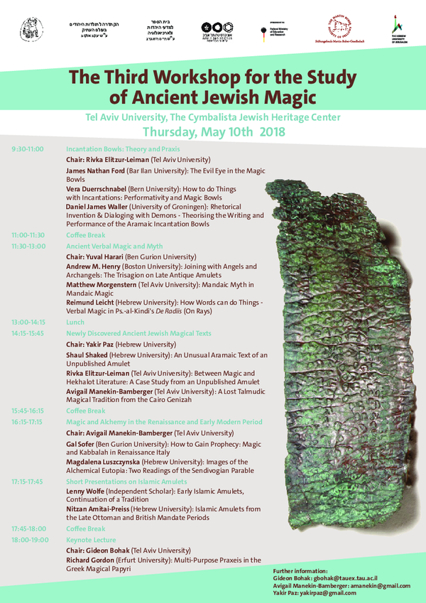 (PDF) The Third Workshop for the Study of Ancient Jewish Magic - poster ...