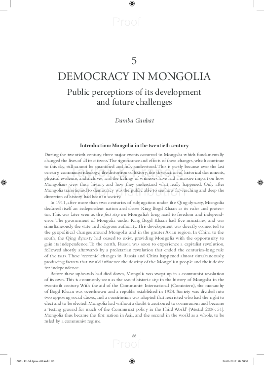 (PDF) Introduction: Mongolia in the twentieth century