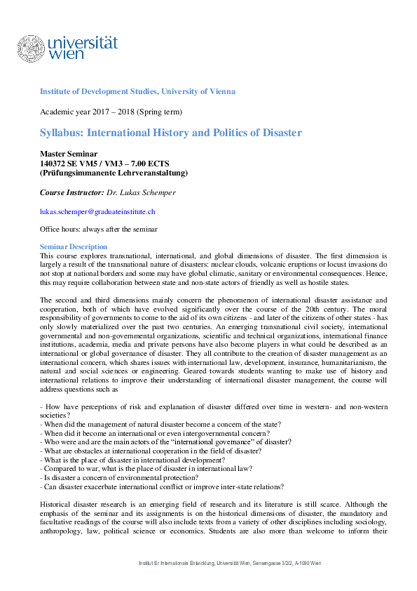 (PDF) A Global Review of the Meaning of "Disaster" | Indus Foundation ...