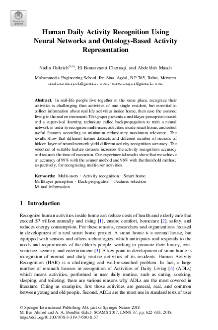 (PDF) Human Daily Activity Recognition Using Neural Networks and ...