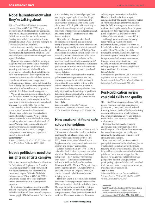 (PDF) Post-publication review could aid skills and quality