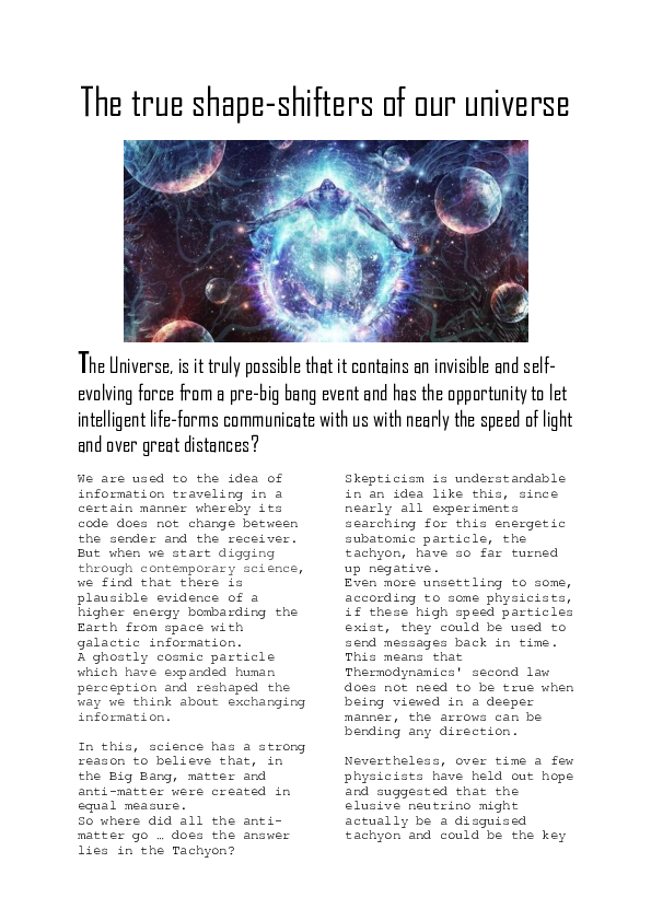 (DOC) The true shape-shifters of our universe