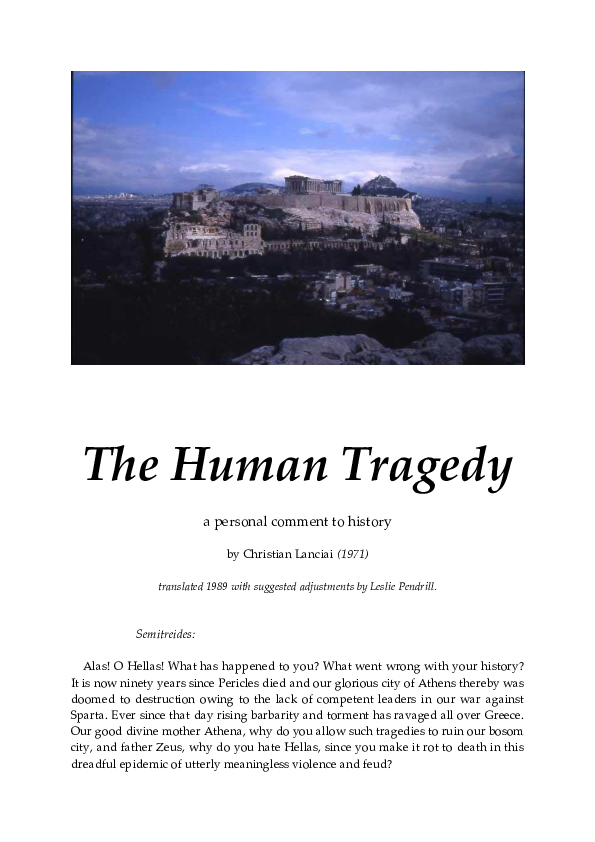 (PDF) The Human Tragedy