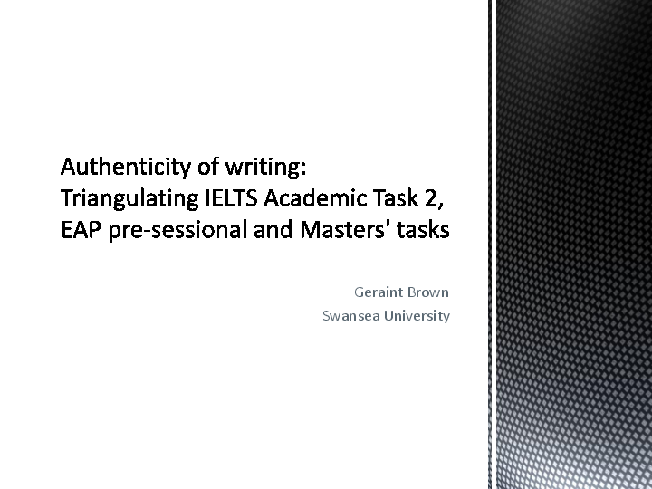 (PDF) Authenticity of writing: Triangulating IELTS Academic Writing Task 2, EAP pre-sessional ...