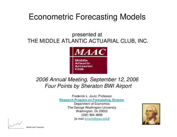 (PDF) Benchmark Forecasts