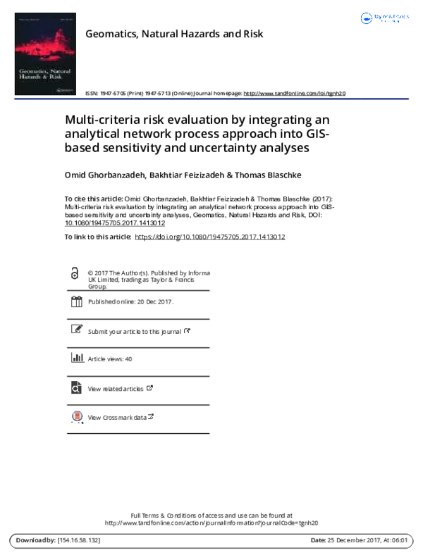 (PDF) Multi-criteria risk evaluation by integrating an analytical ...