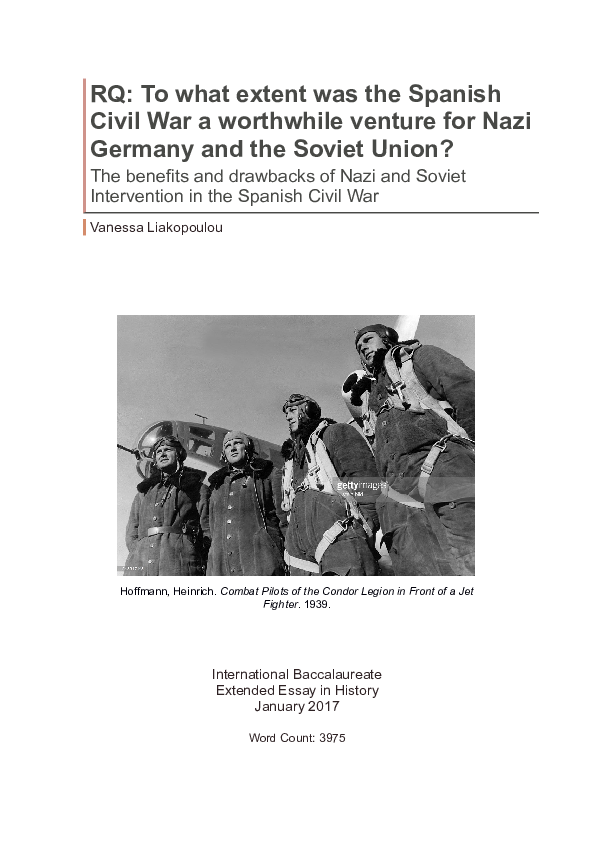 (DOC) The Benefits and Drawbacks of Nazi and Soviet Intervention in the ...