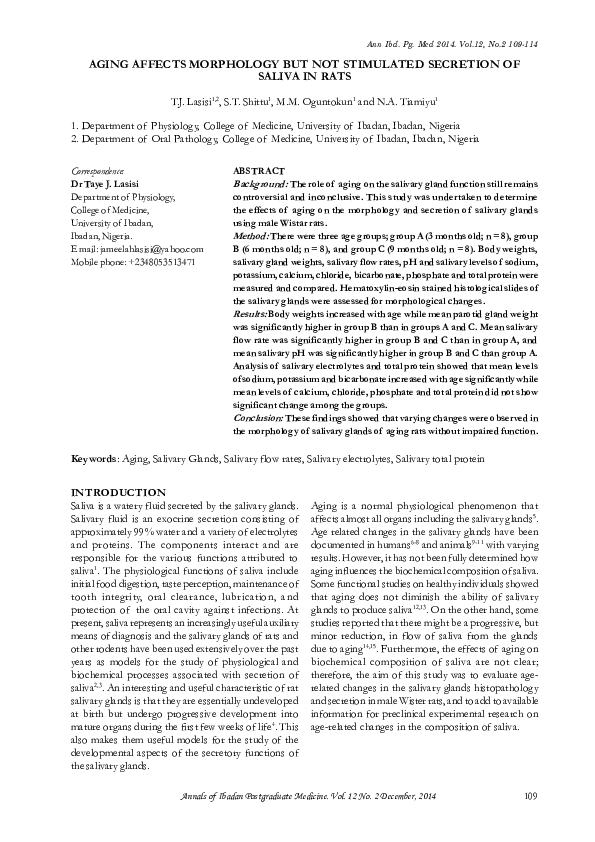 (PDF) 15 Aging affects morphology but not function of salivary glands in rats AIPM.pdf
