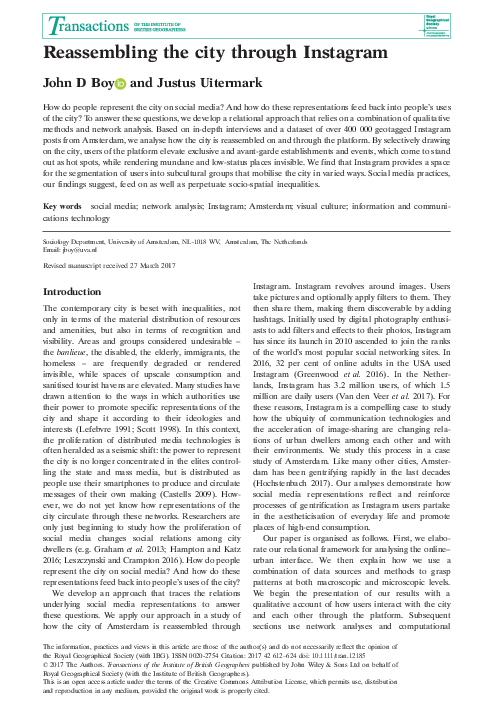 (PDF) Boy, J.D. and J. Uitermark (2017) Reassembling the city through ...