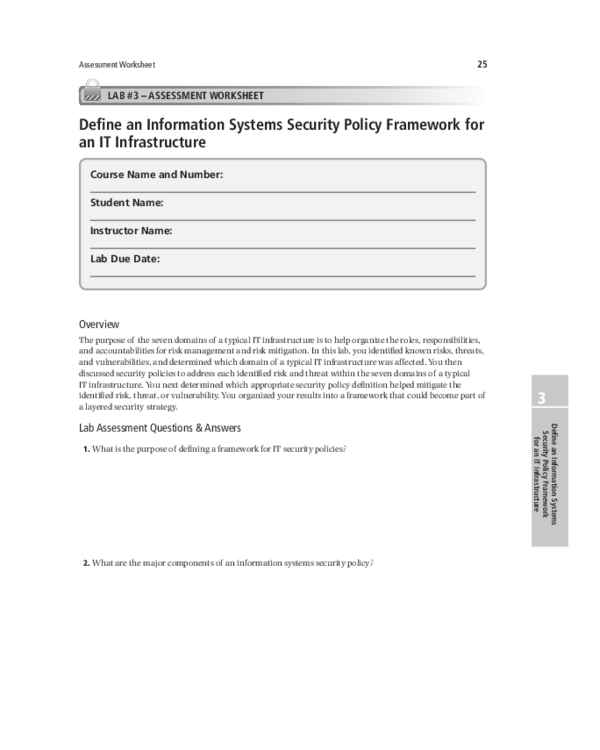 (PDF) Defi ne an Information Systems Security Policy Framework for an IT Infrastructure