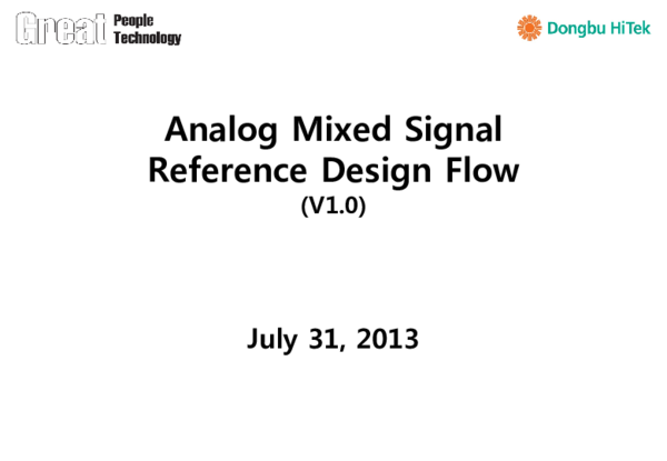 Pdf Analog Mixed Signal Reference Design Flow