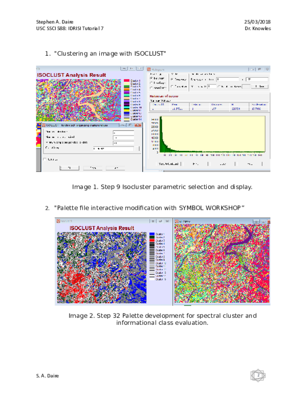 (DOC) IDRISI/TerrSet Tutorial 7