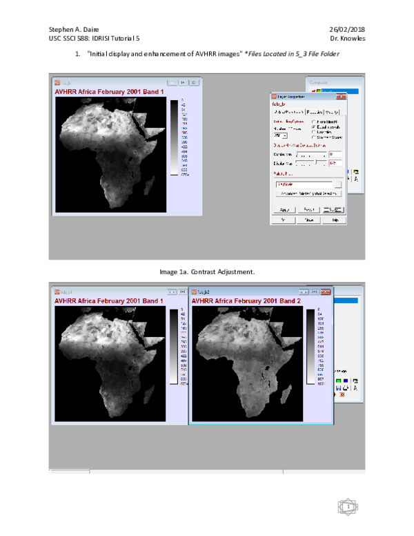 (DOC) IDRISI/TerrSet Tutorial 5