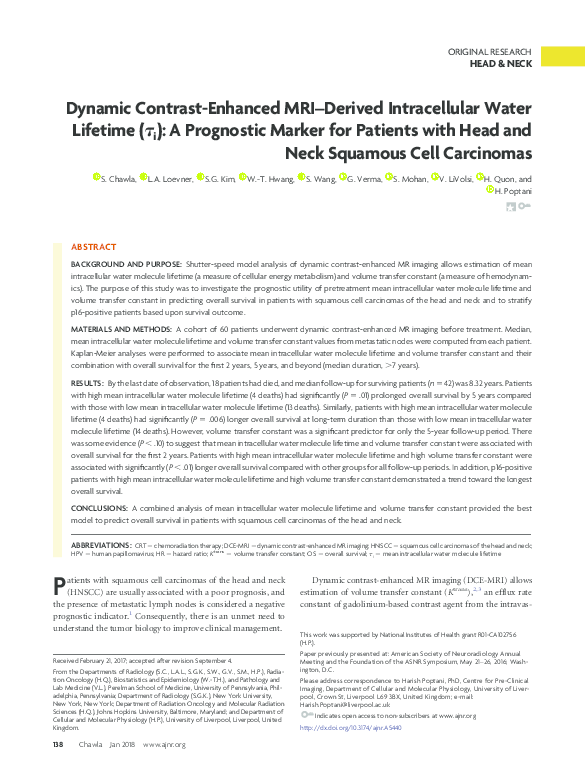 (PDF) Dynamic Contrast-Enhanced MRI–Derived Intracellular Water ...