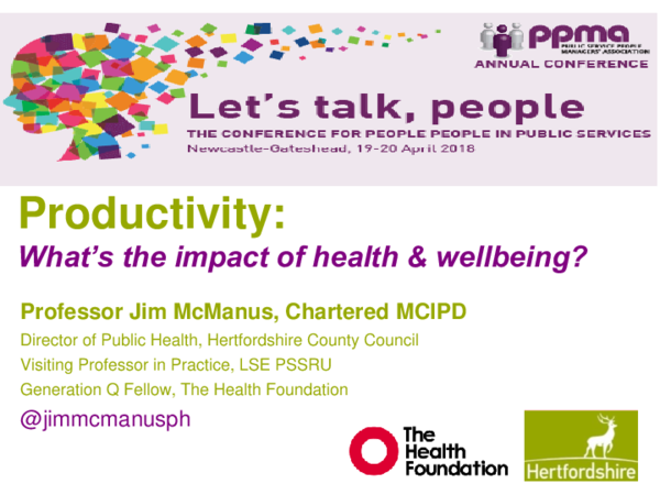 (PPT) Productivity: What's the impact of Health and Wellbeing?