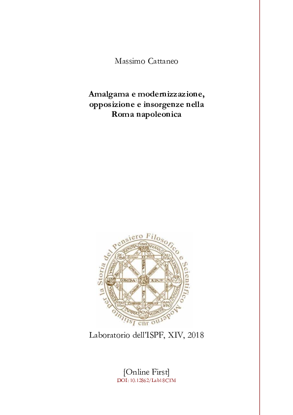 (PDF) 2018 Cattaneo Amalgama e modernizzazione.pdf