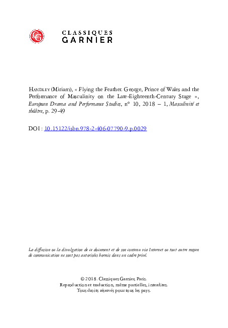 (PDF) Flying the feather. George, Prince of Wales and the Performance ...