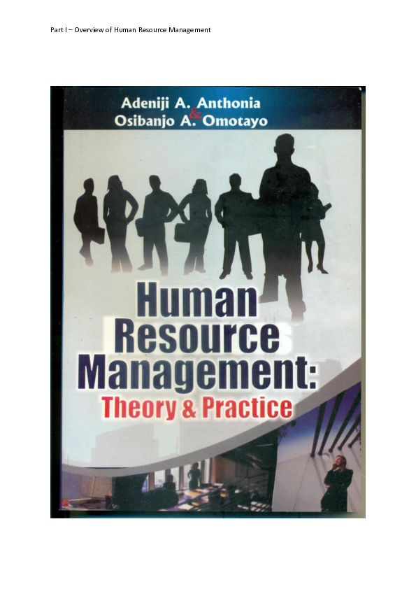 (PDF) Part I – Overview of Human Resource Management