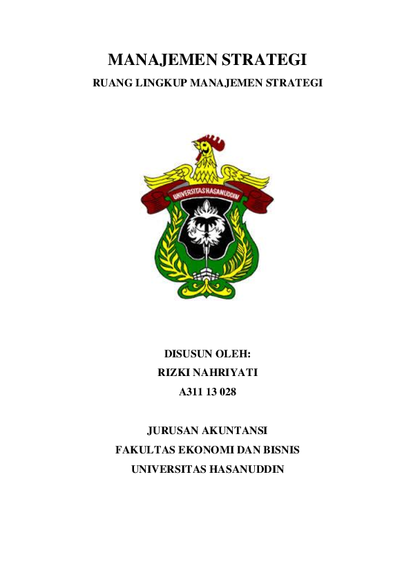 (DOC) RUANG LINGKUP MANAJEMEN STRATEGI (DOC) RUANG LINGKUP MANAJEMEN STRATEGI
