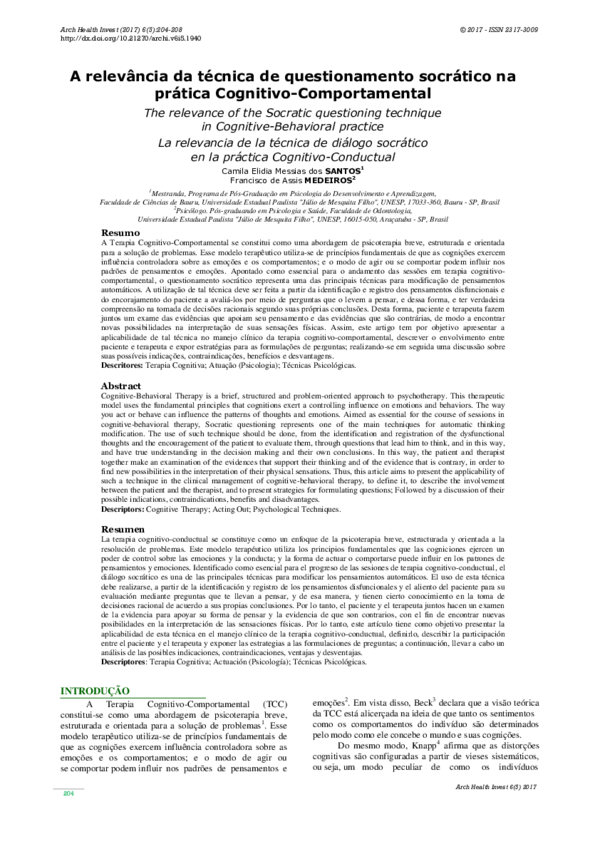 (PDF) A relevância da técnica de questionamento socrático na prática ...