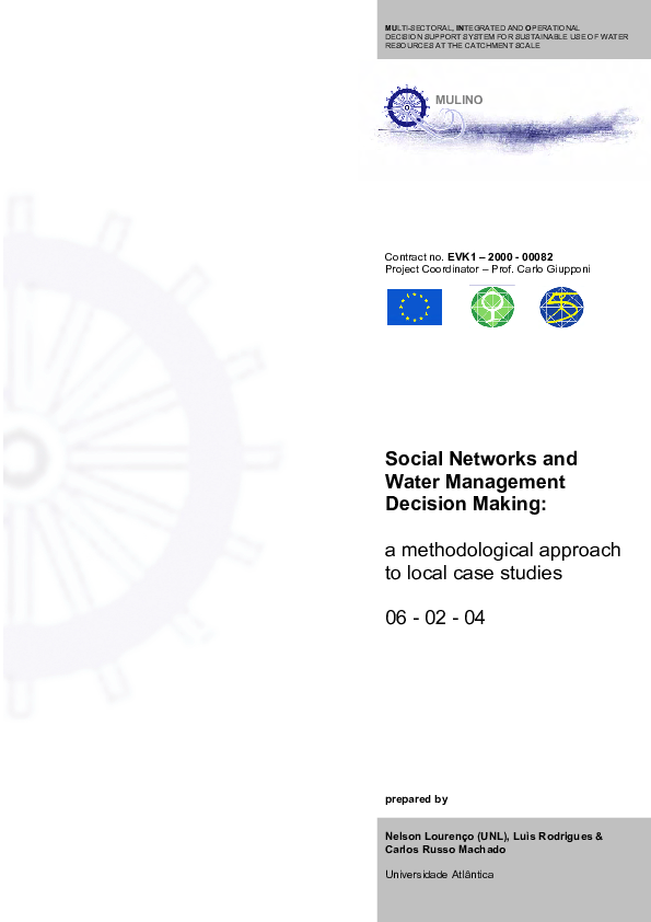 (PDF) Lourenço, N.; Rodrigues, L.; Machado, C. R. (2004). Social ...