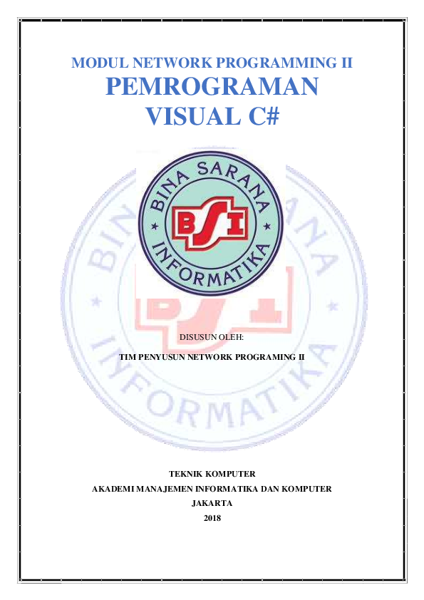 (PDF) PEMROGRAMAN VISUAL C