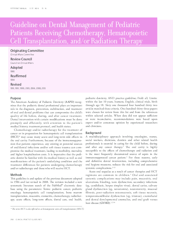 (PDF) 298 CLINICAL PRACTICE GUIDELINES REFERENCE MANUAL V 37 / NO 6 15