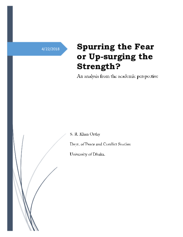 (PDF) Spurring the Fear or Up-surging the Strength?