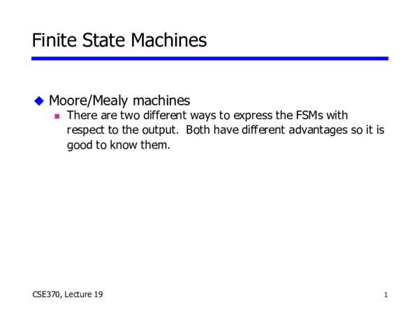 (PDF) Finite State Machines