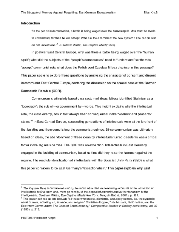 (PDF) East German Exceptionalism