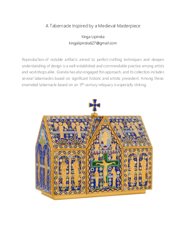 (DOC) A Tabernacle Inspired by a Medieval Masterpiece