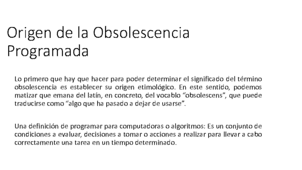 (PPT) Origen de la Obsolescencia Programada