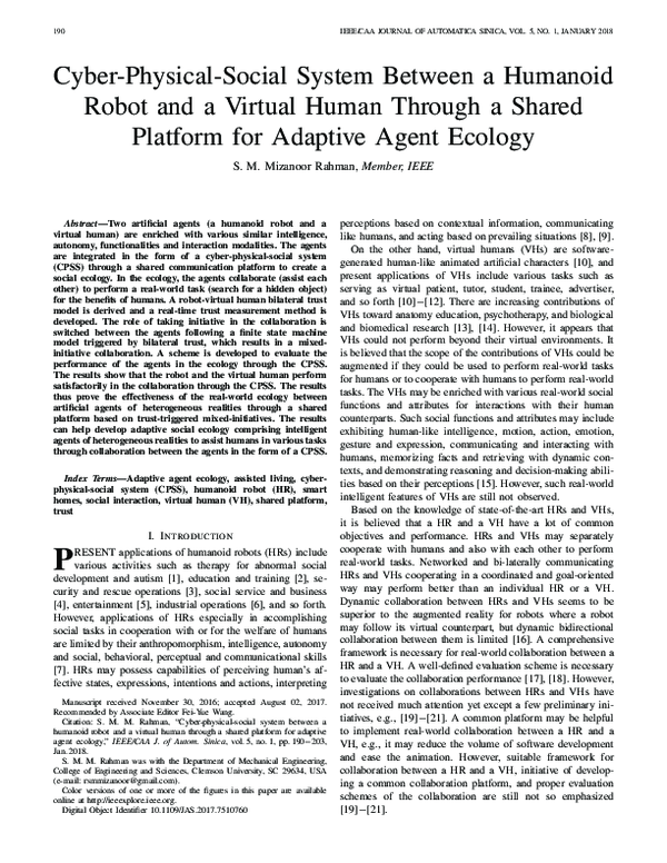 (PDF) Cyber-Physical-Social System Between a Humanoid Robot and a ...