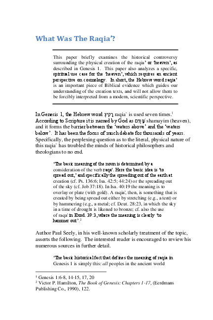 (PDF) What Was The Raqia'?