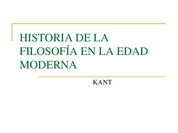 (PDF) HISTORIA DE LA FILOSOFÍA EN LA EDAD MODERNA KANT