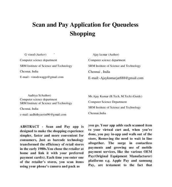 (DOC) Scan and Pay Application by UsingAjayEDITED.docx | G Vinod ...