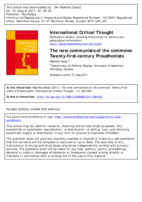 (PDF) The New Communists of the Commons: Twenty-first Century ...